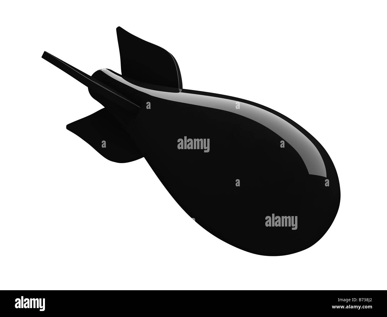 isolated black bomb on white background Stock Photo - Alamy