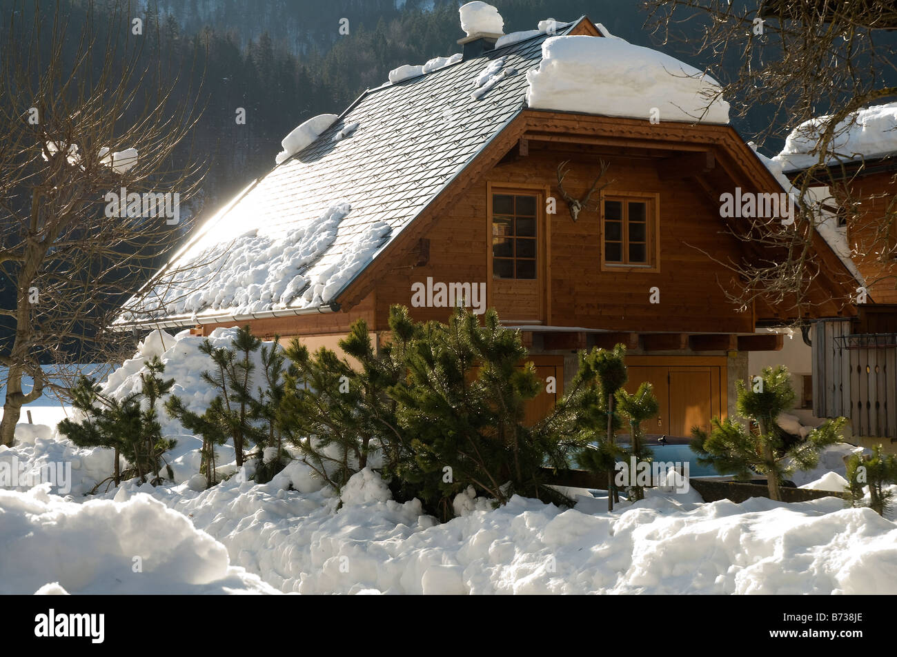 Traditional wooden alpine house hi-res stock photography and images - Alamy