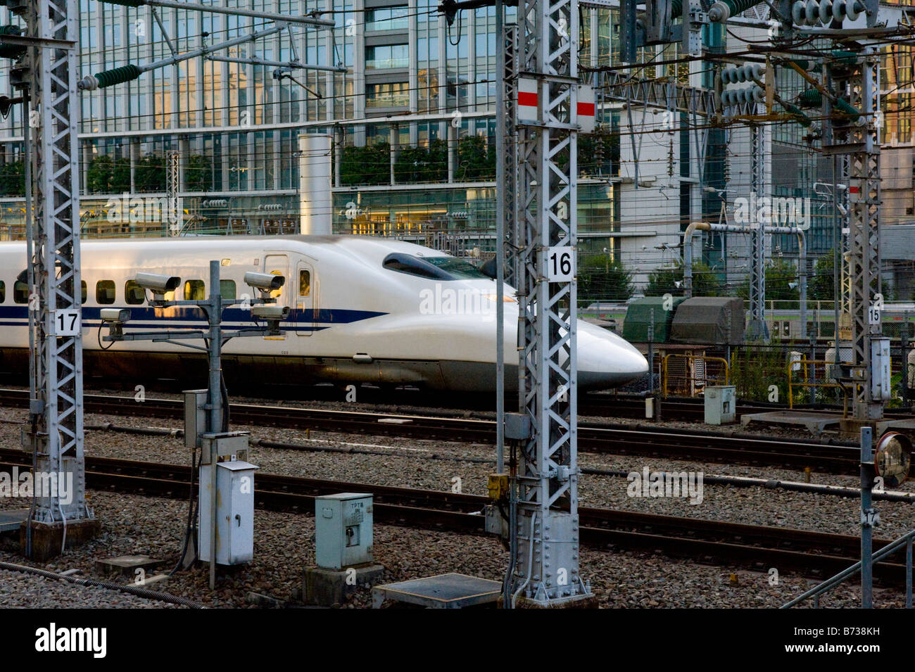 A 700 Series Shinkansen Train arriving at Tokyo Station, Japan Stock ...