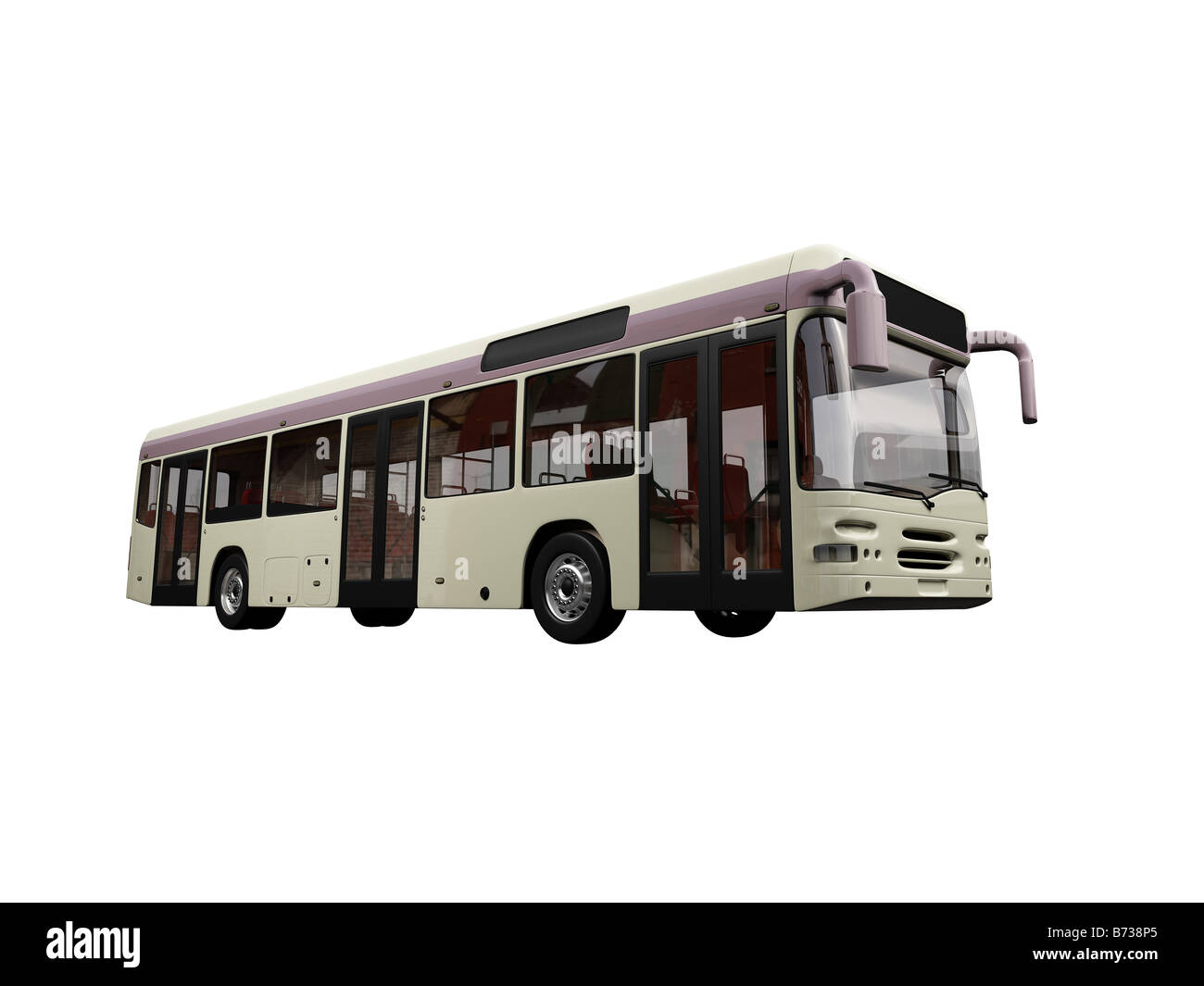isolated bus on white background Stock Photo - Alamy