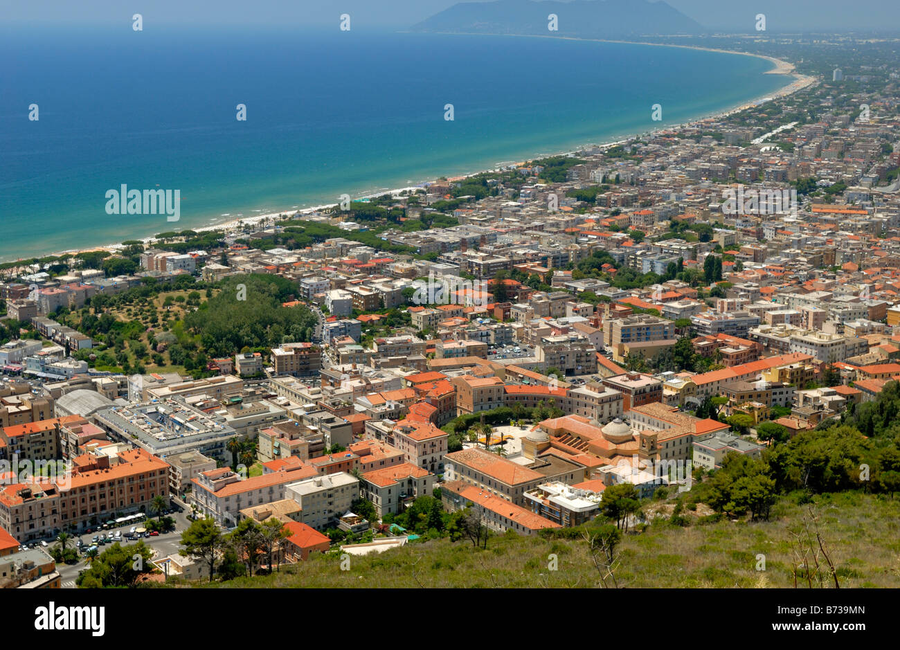 A fine view over the roofs of Terracina, Lazio, Italy, Europe Stock ...
