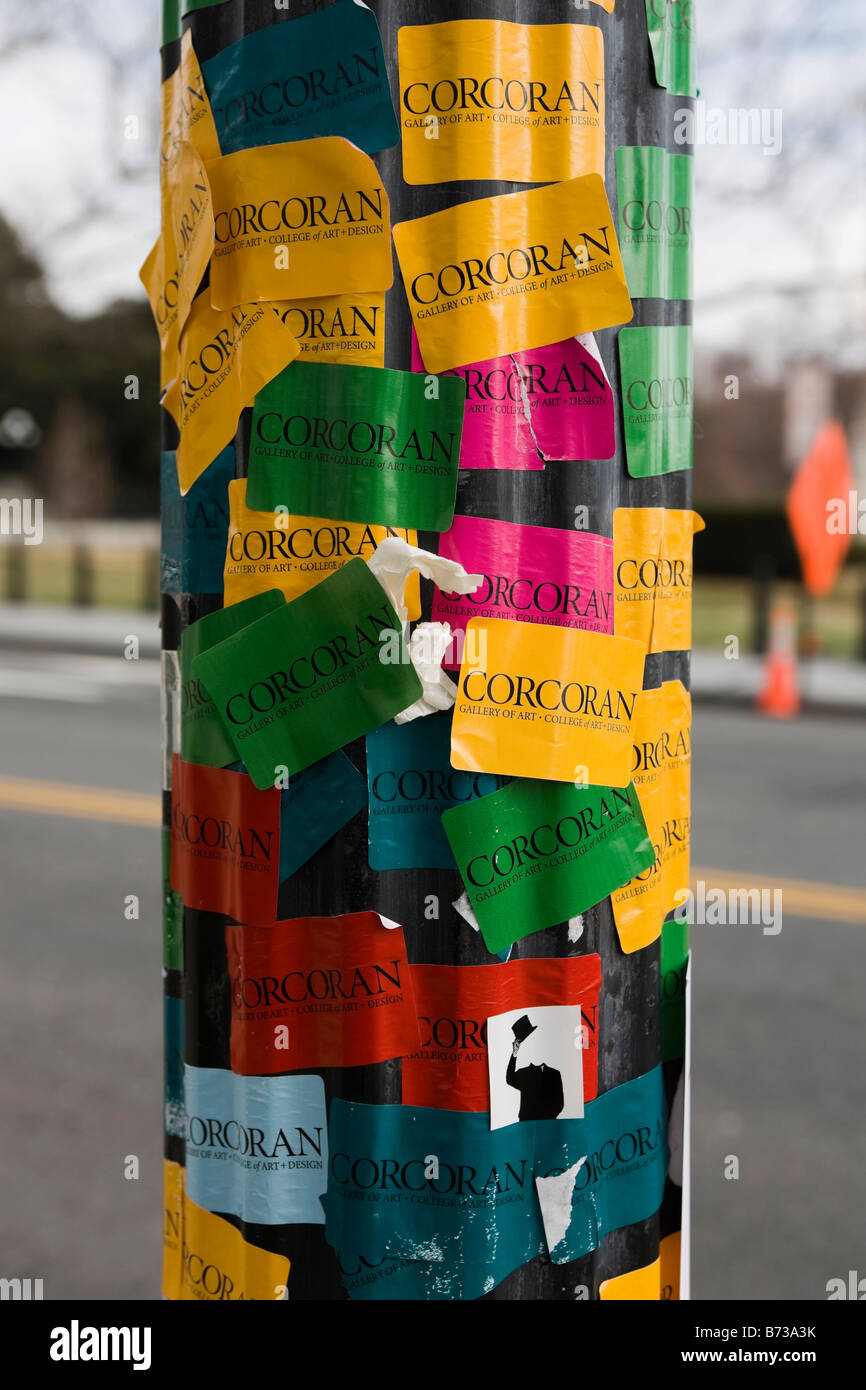 Stickers On Pole High Resolution Stock Photography and Images - Alamy