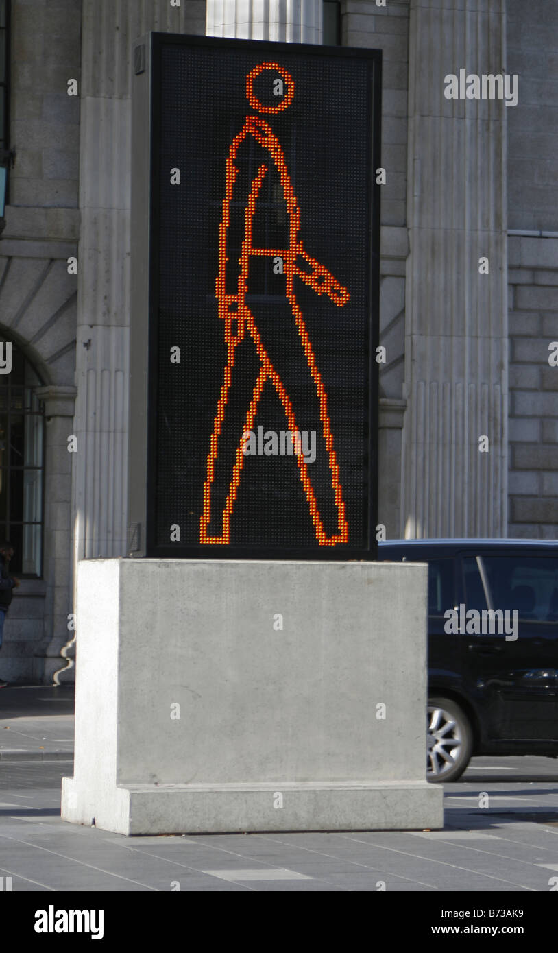 Large sign in the middle of Dublin, Southern Ireland, indicating that ...
