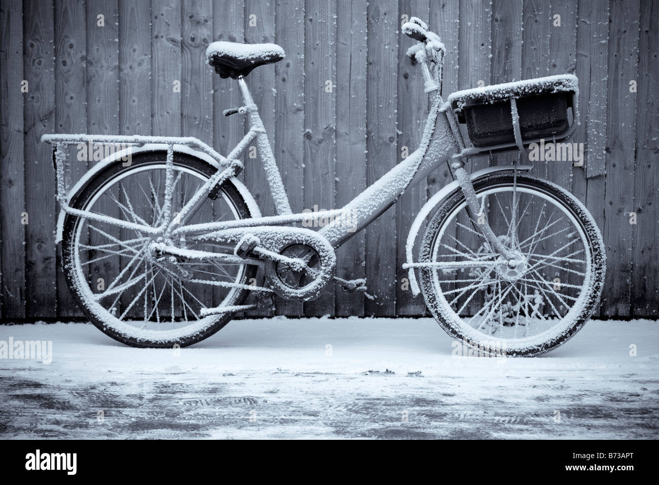 A traditional iconic red Royal Mail postal delivery bicycle is pictured ...