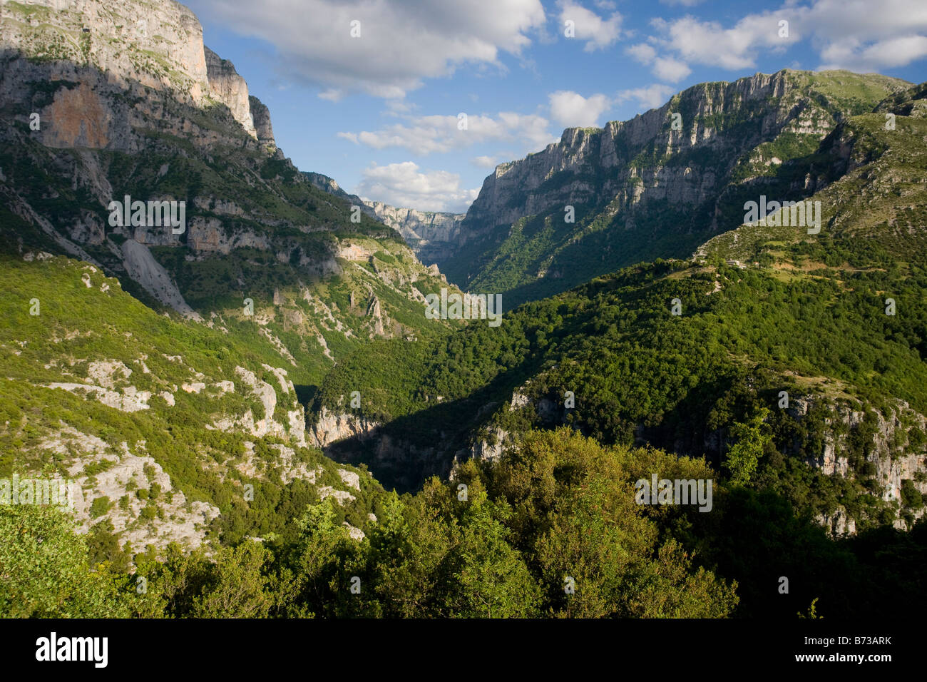 The Vikos Gorge huge limestone gorge in the Vikos National Park north ...