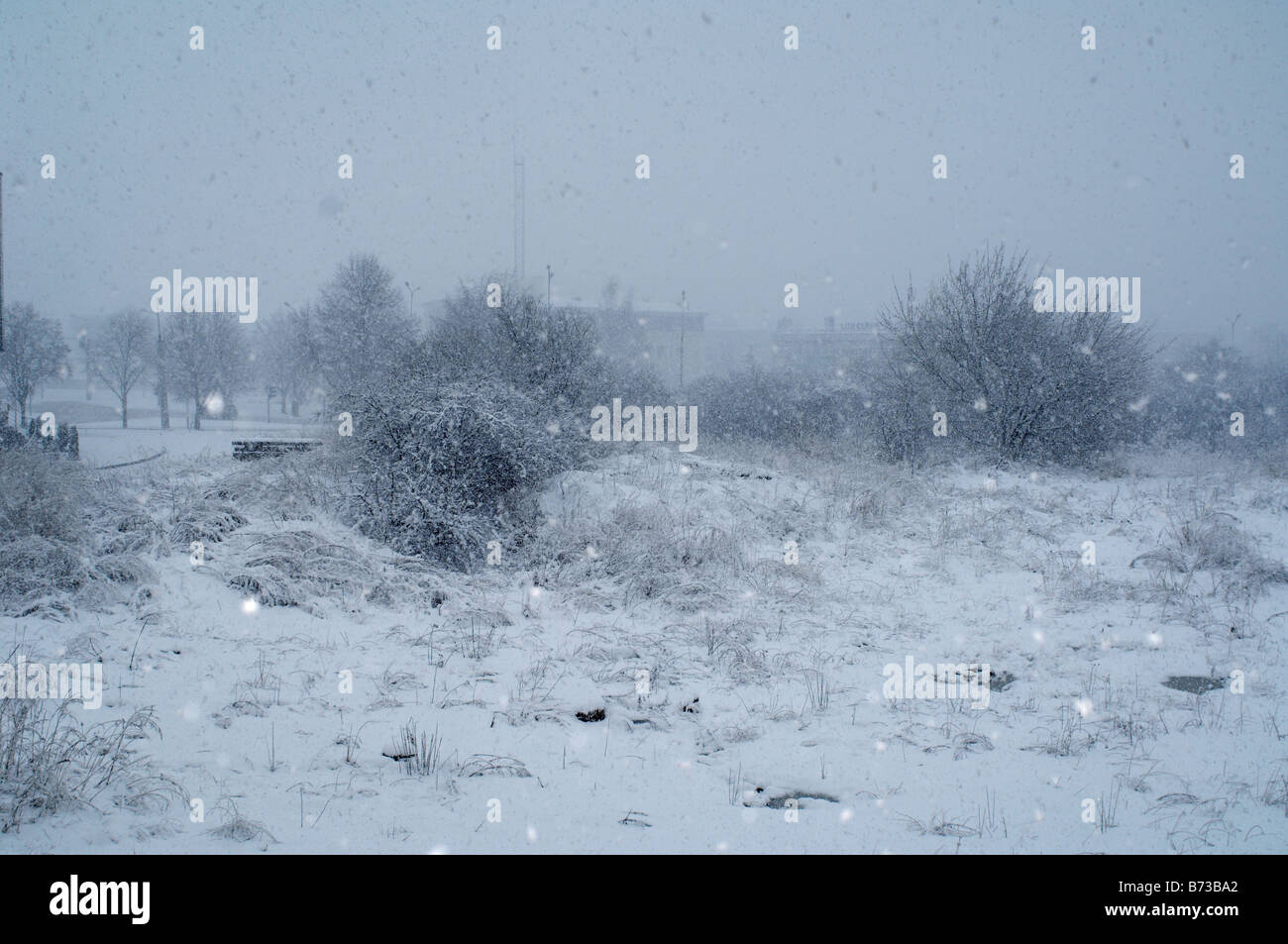 Snowy winter in Lublin Poland Stock Photo - Alamy