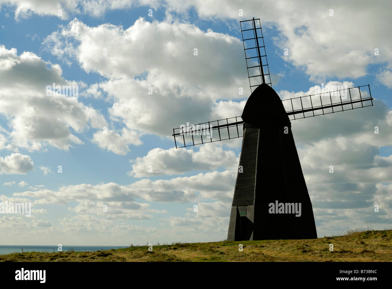 A renovated windmill on the Sussex coast at Rottingdean England 2007 ...