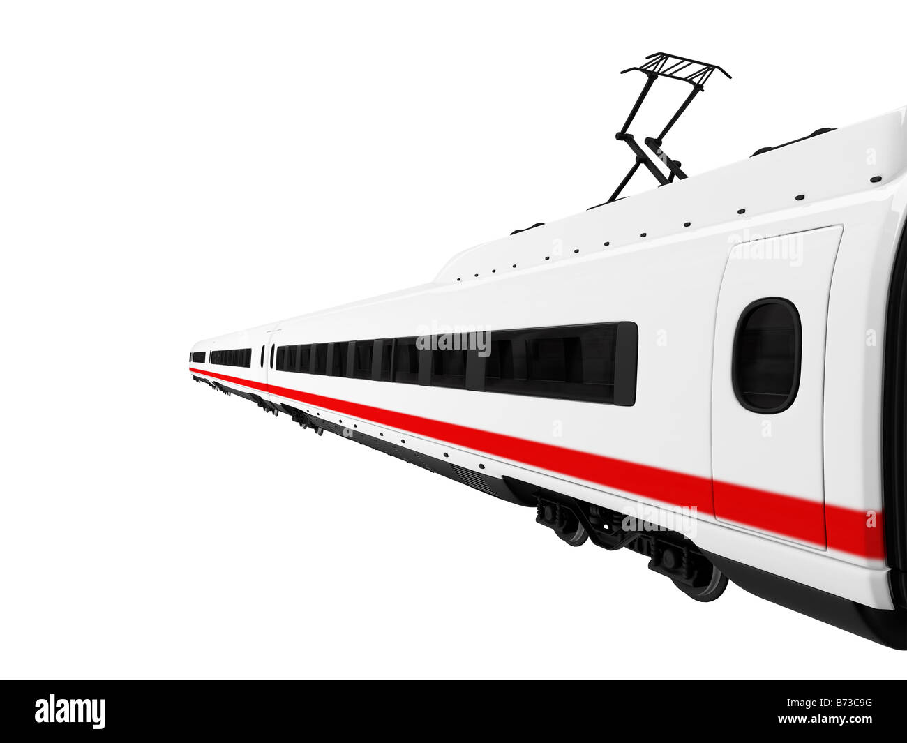 isolated white train on white background Stock Photo - Alamy