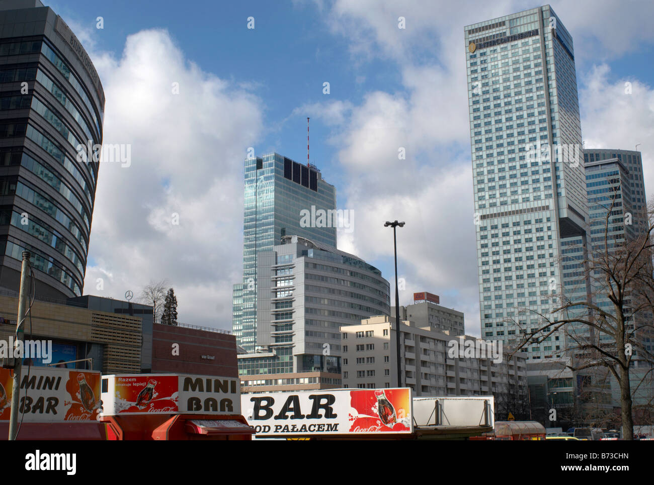 Tall buildings in central Warsaw Poland Stock Photo - Alamy