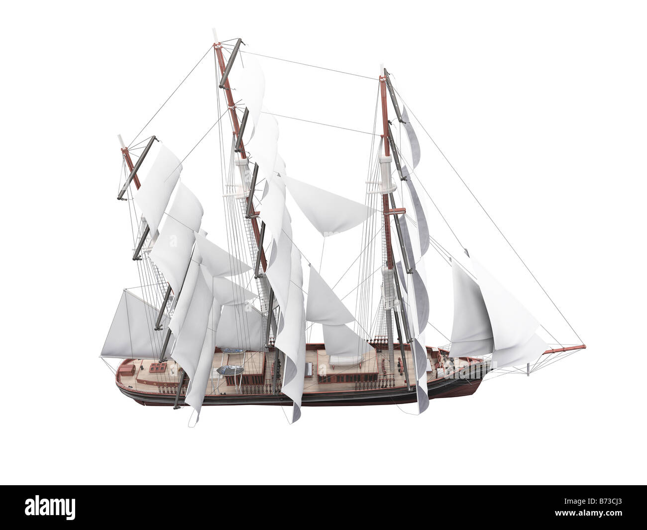isolated classic boat on white background Stock Photo - Alamy
