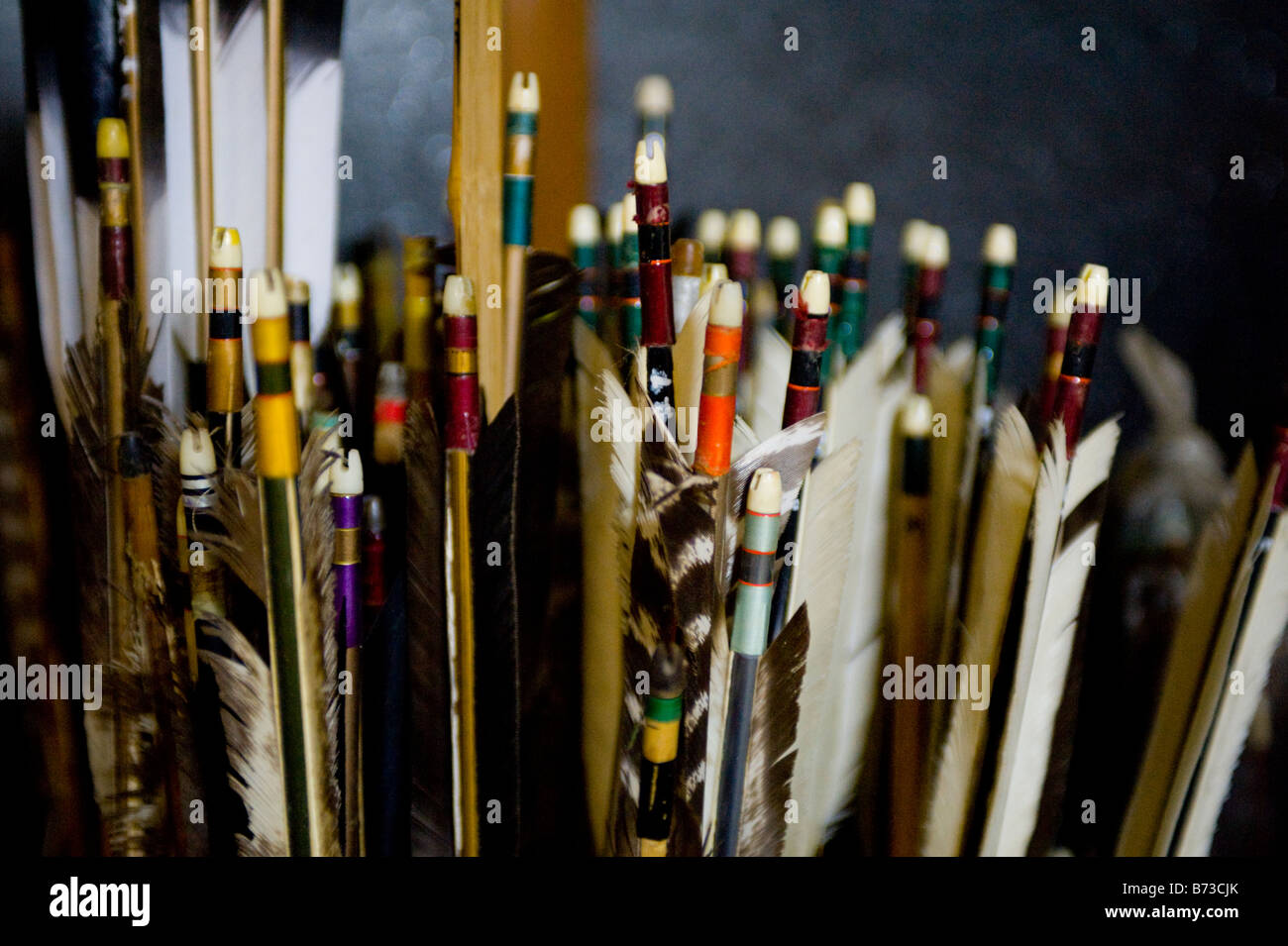 Kyudo arrows in a Dojo in Yudanaka, Japan Stock Photo - Alamy