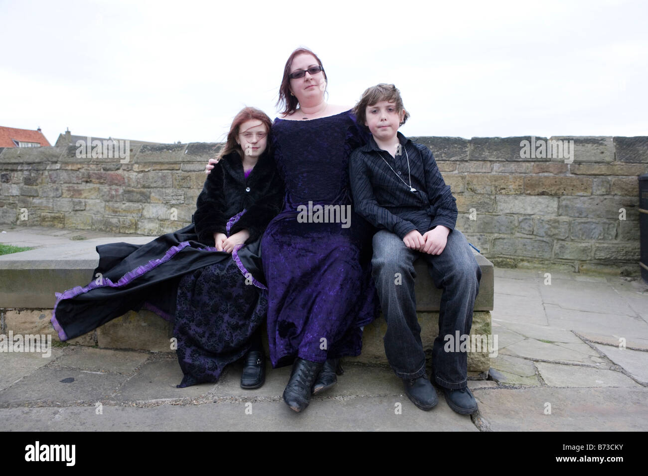 Whitby Goths Festival. A Goth family all dressed up as Goths .Goths ...
