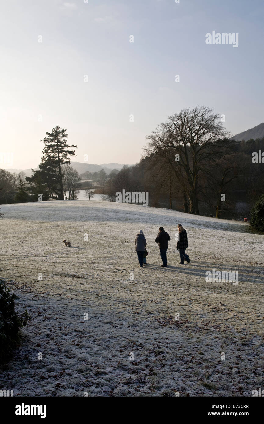 Walkers in Fell Foot Park in the English Lake District Stock Photo - Alamy