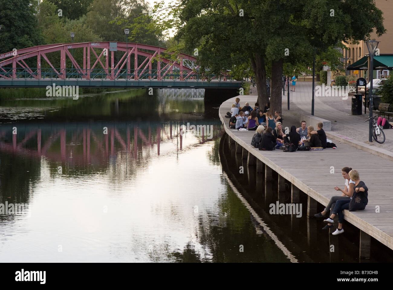 Students next to the River Fyris, Uppsala, Sweden Stock Photo - Alamy