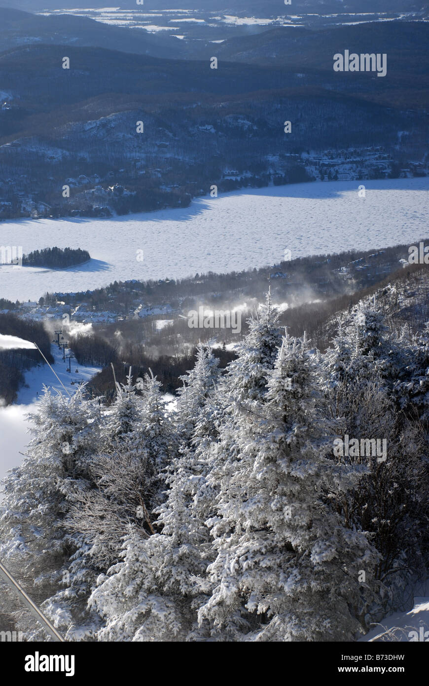 Snowy mountains and valley Stock Photo - Alamy