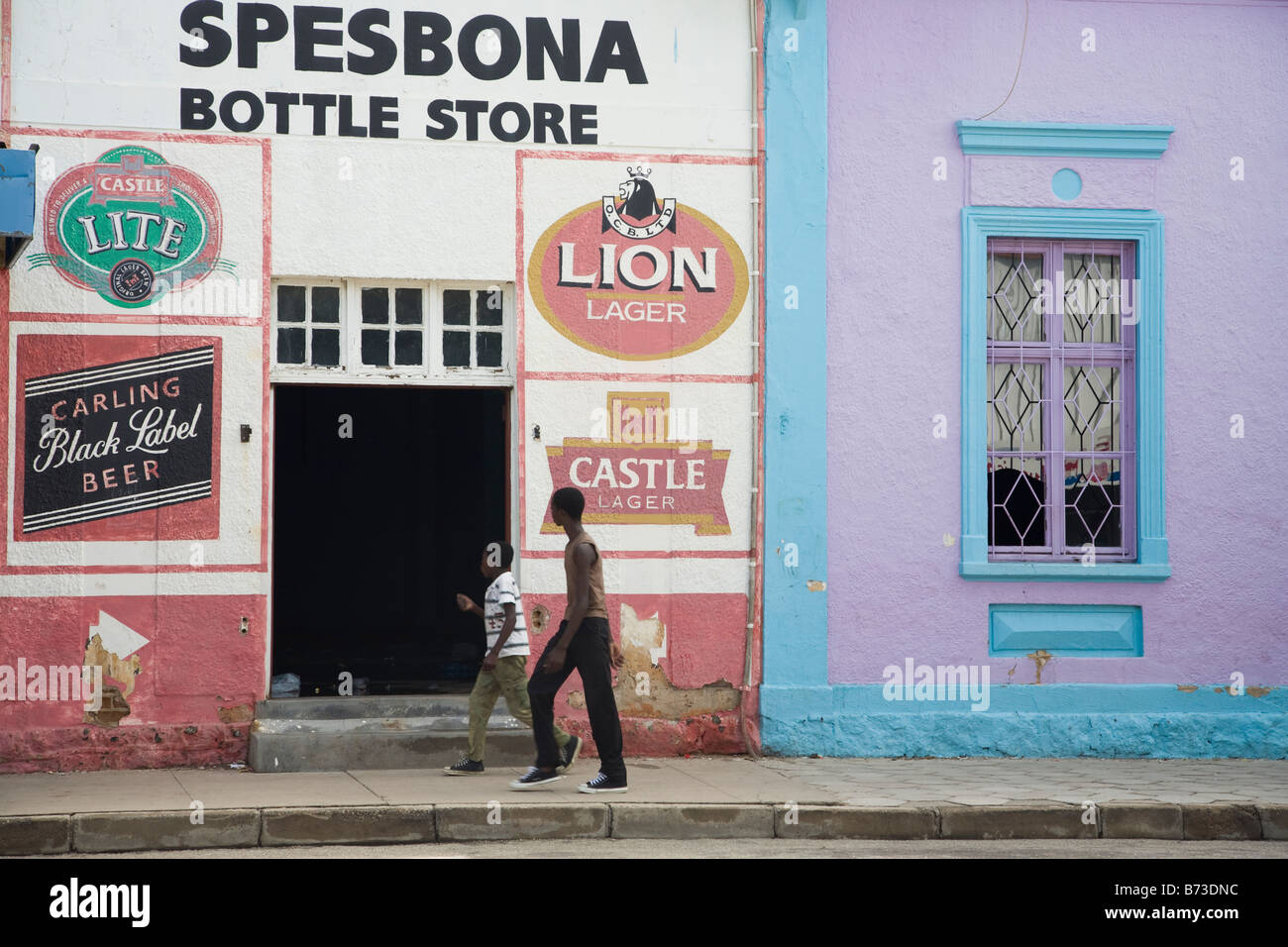 Store front in town in Namibia Stock Photo - Alamy
