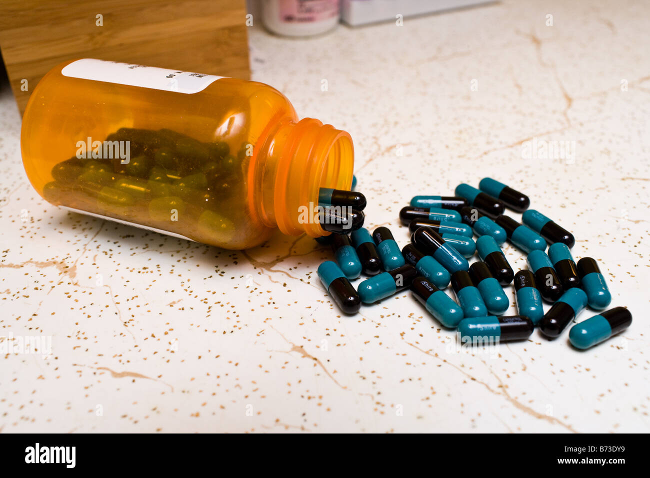 Prescription medicine on counter top Stock Photo - Alamy