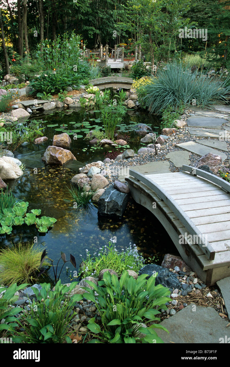 Backyard Ponds With Bridge