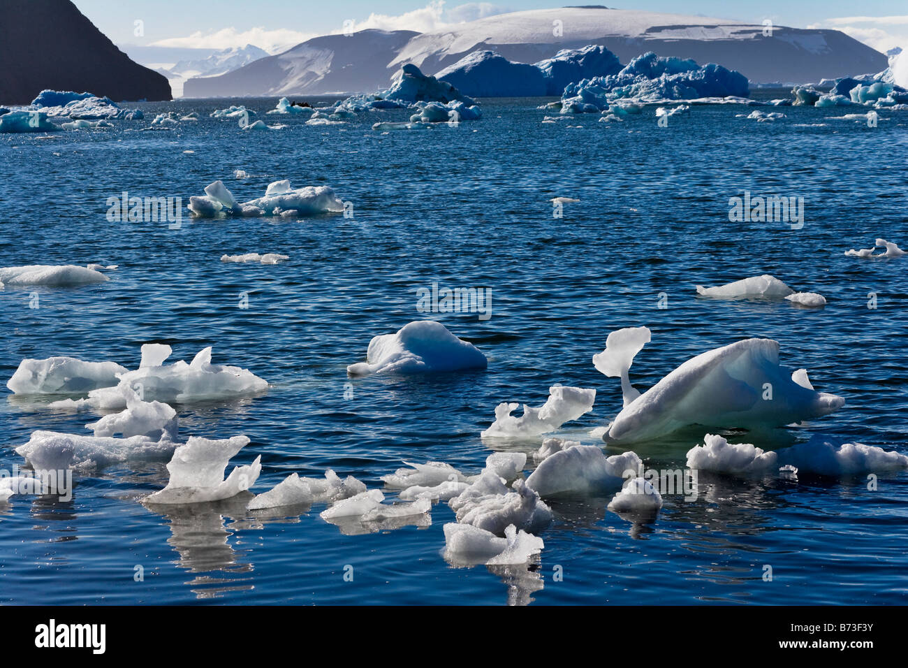Landscape of iceberg and floating ice blocks Antarctica Stock Photo - Alamy