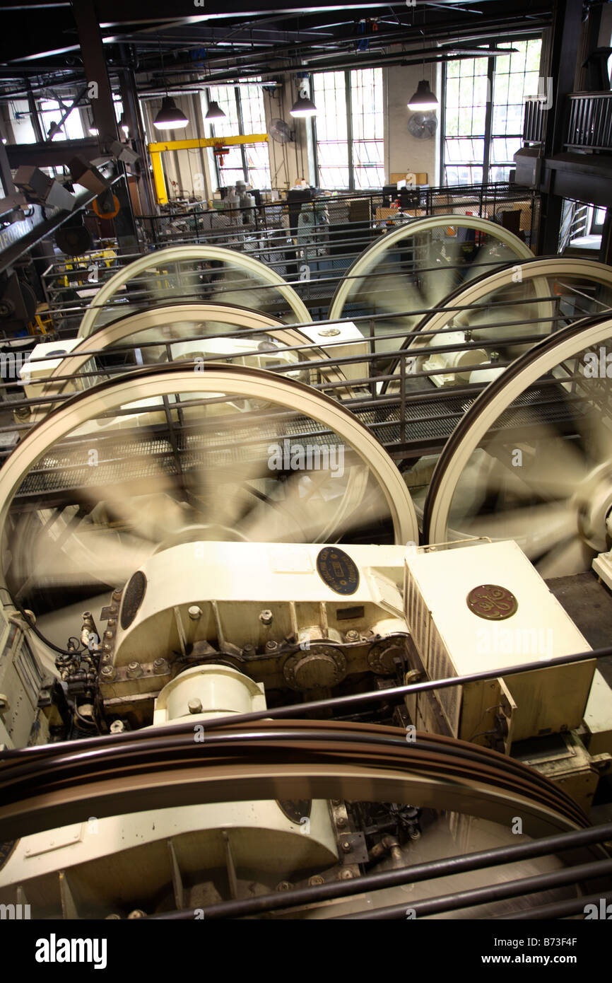 enormous motor that propels the cable cars Stock Photo - Alamy