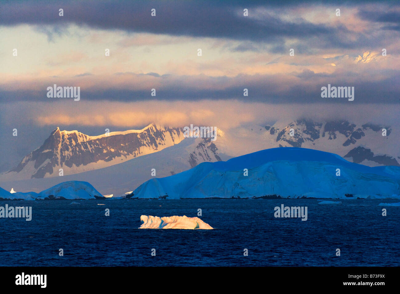 Morning view of iceberg in the Antarctic Ocean Antarctica Stock Photo ...