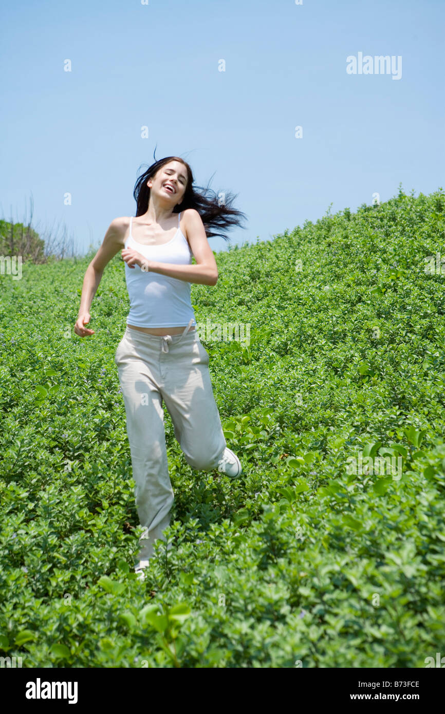 Native american woman running hi-res stock photography and images - Alamy