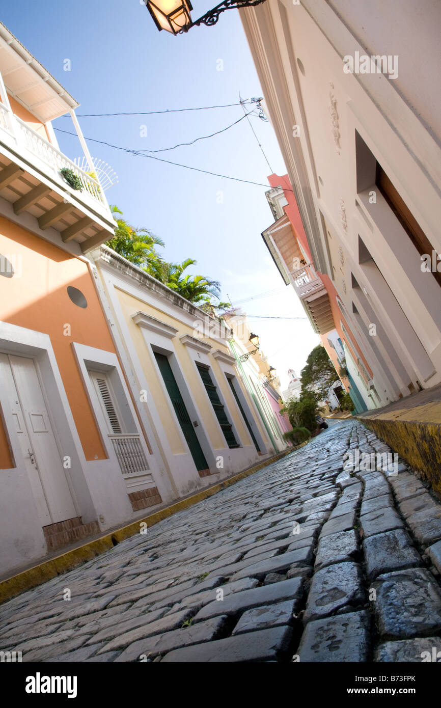Cobblestone streets in San Juan Puerto Rico Stock Photo - Alamy