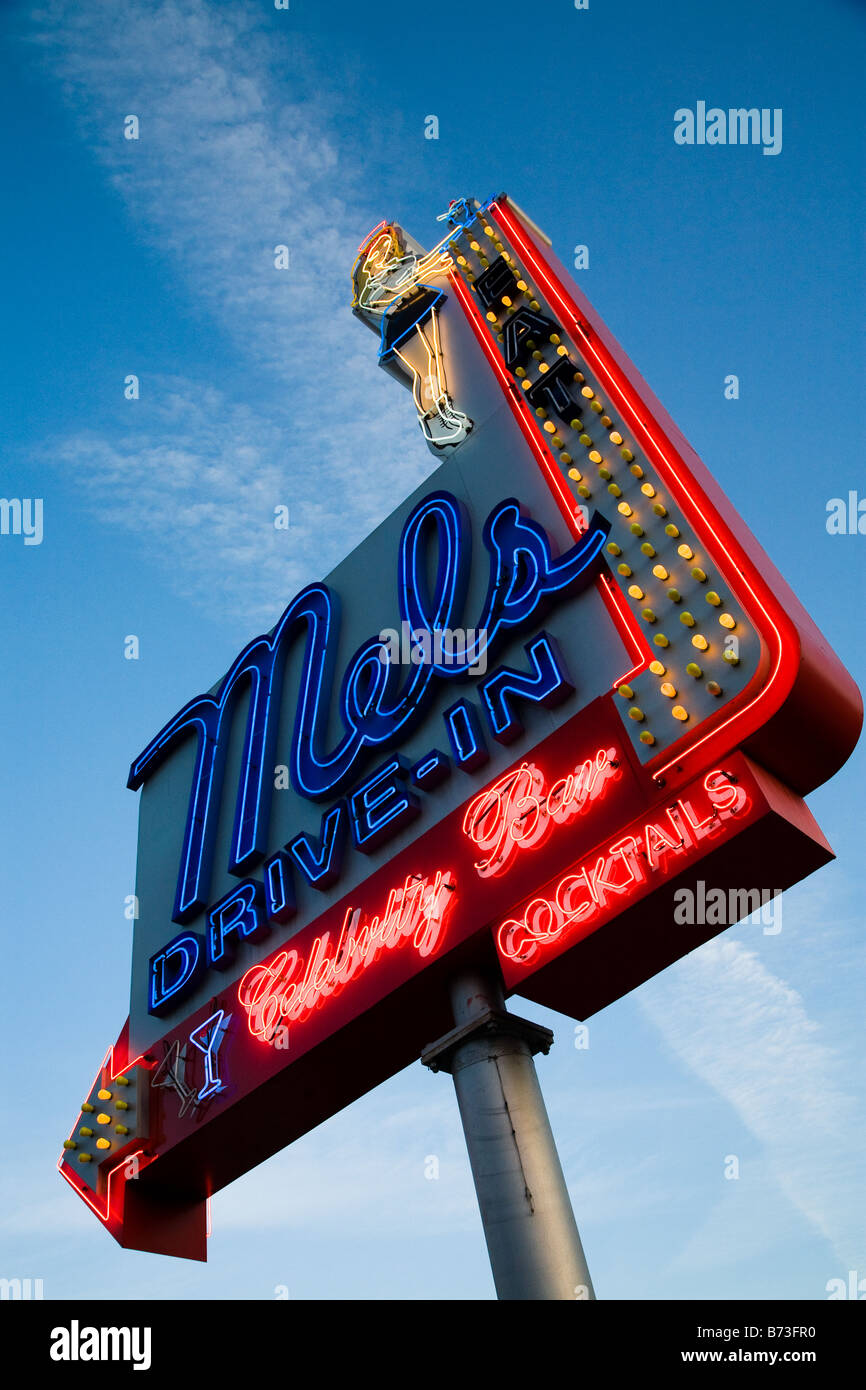 Drive in sign in Los Angeles in Hollywood Stock Photo - Alamy