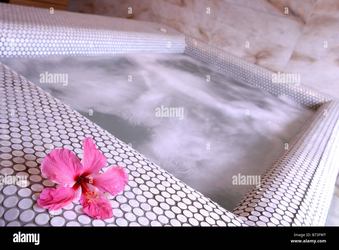 SPA Flower Jacuzzi Stock Photo - Alamy