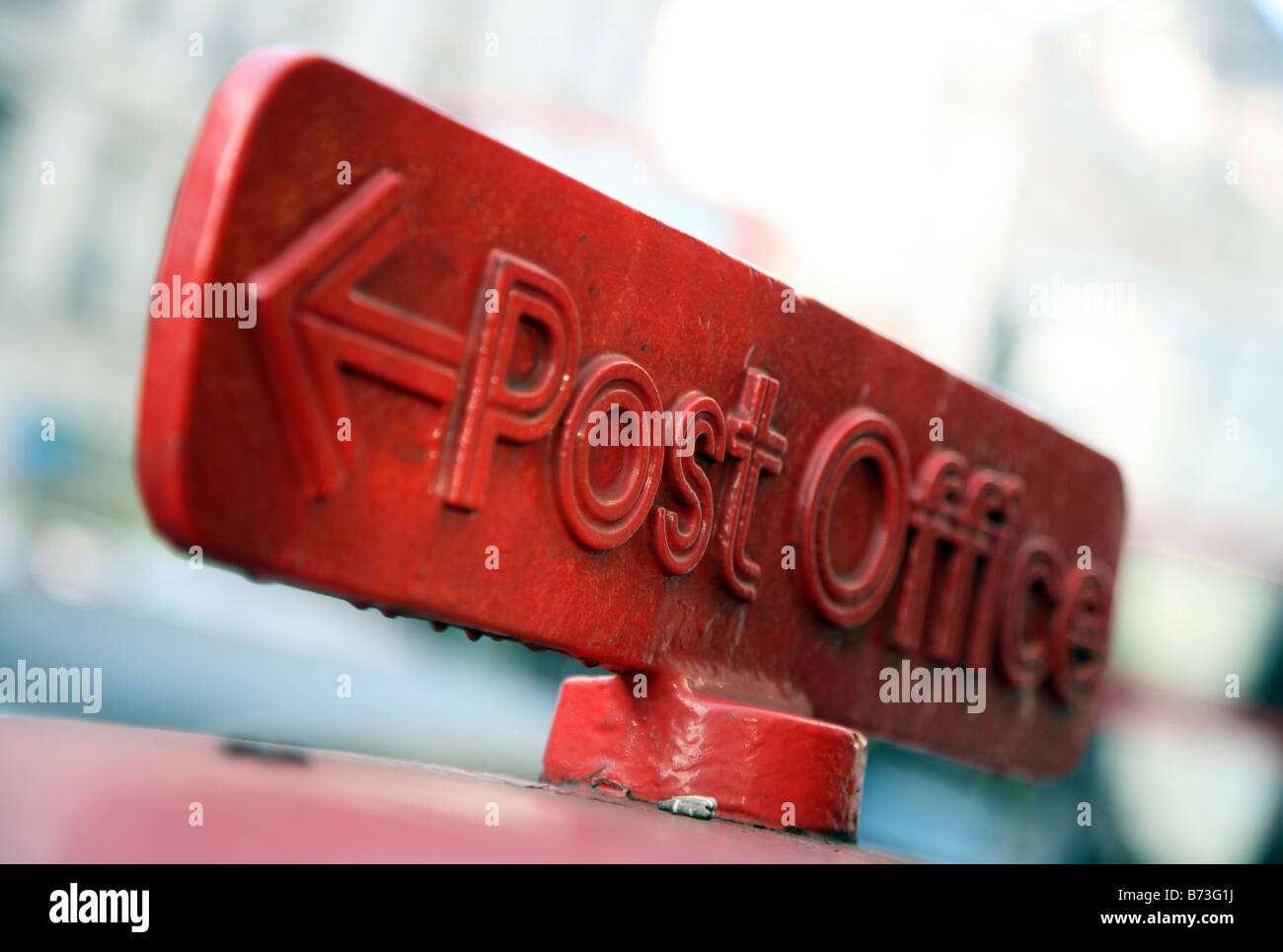 Post Office sign on top of a post box in Regent Street London Stock ...