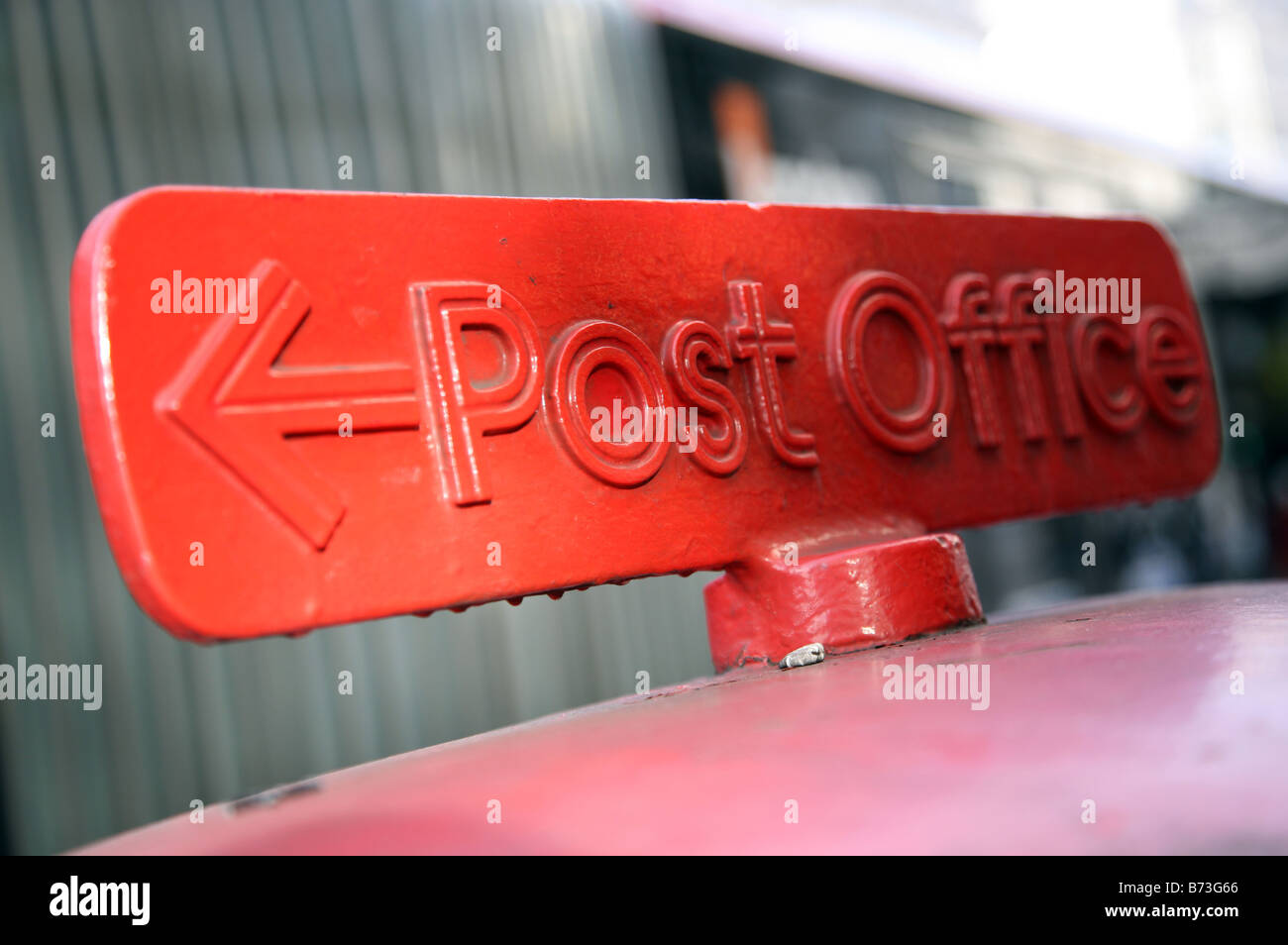 Post Office sign on top of a post box in Regent Street London Stock ...