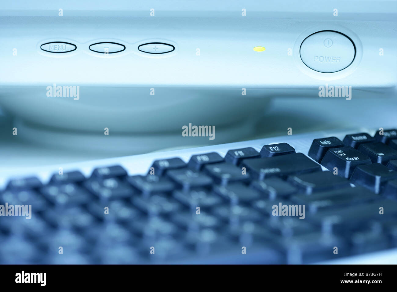 Office Computer Monitor Keyboard Stock Photo - Alamy