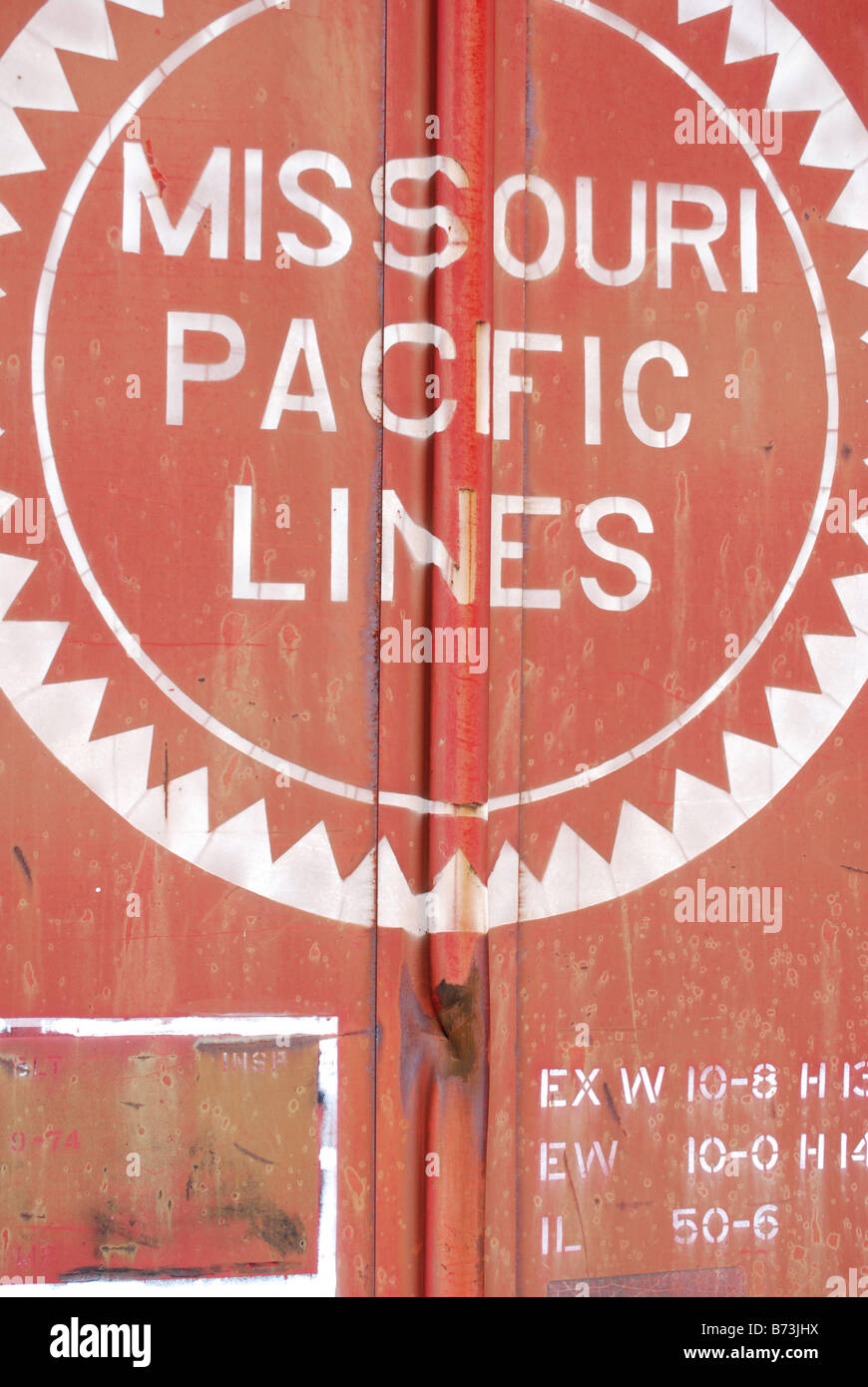 Close up of an railroad boxcar Stock Photo - Alamy
