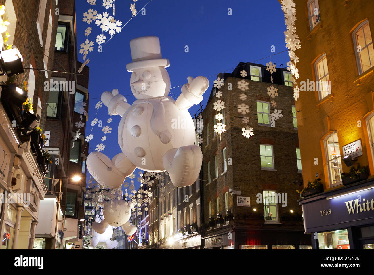 Giant Snowman In Carnaby Street London UK Europe Stock Photo - Alamy