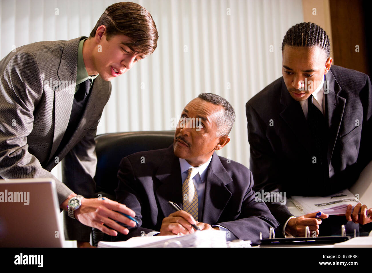 African american businessman working in hi-res stock photography and ...