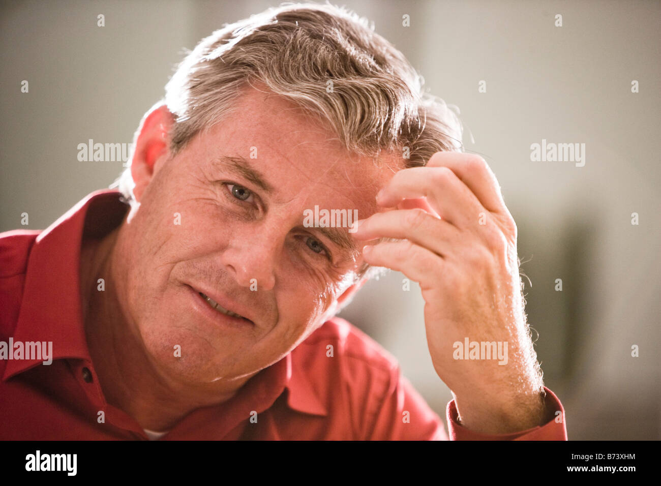 Headshot of handsome middle-aged man Stock Photo - Alamy