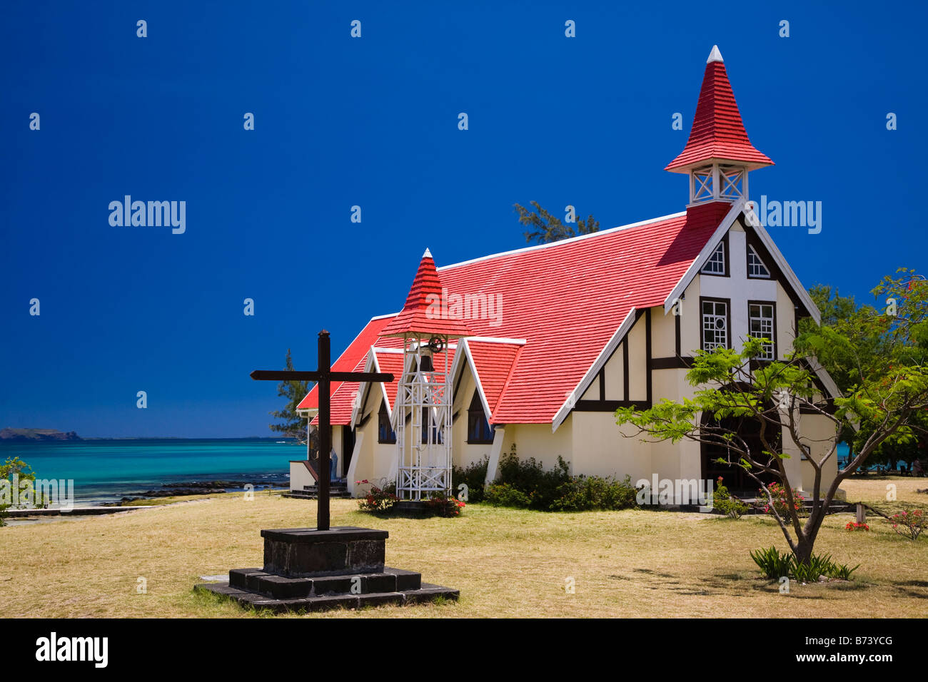 Red church mauritius hi-res stock photography and images - Alamy