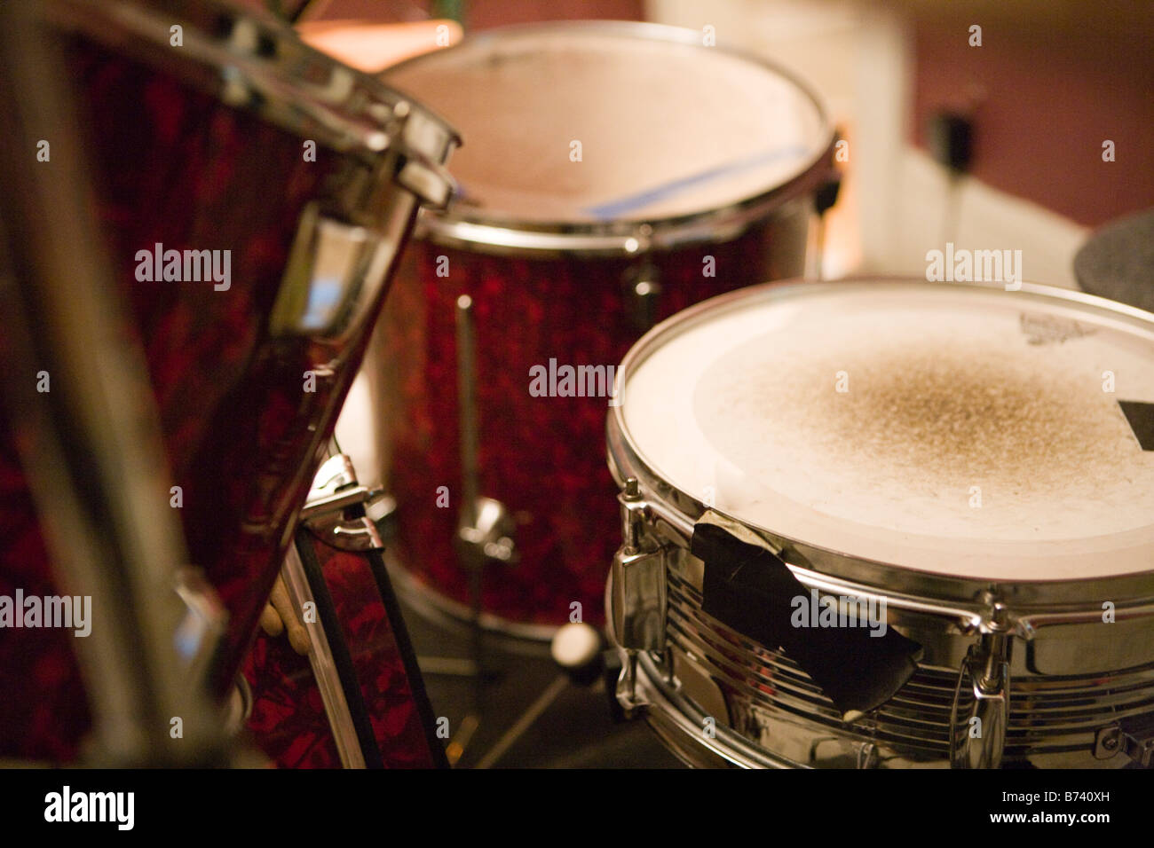Close-up of drum set Stock Photo - Alamy