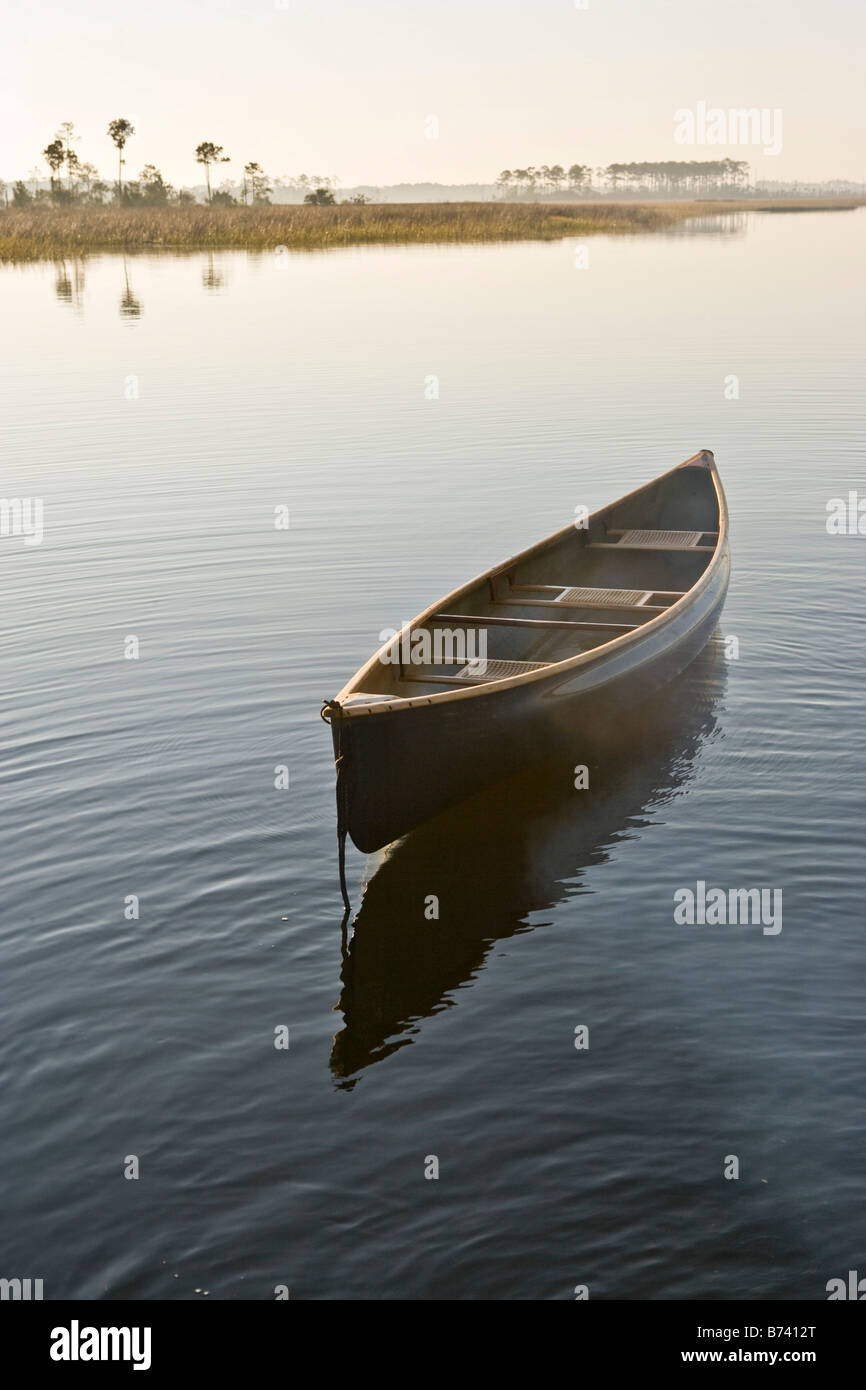 Empty Canoe Silhouette