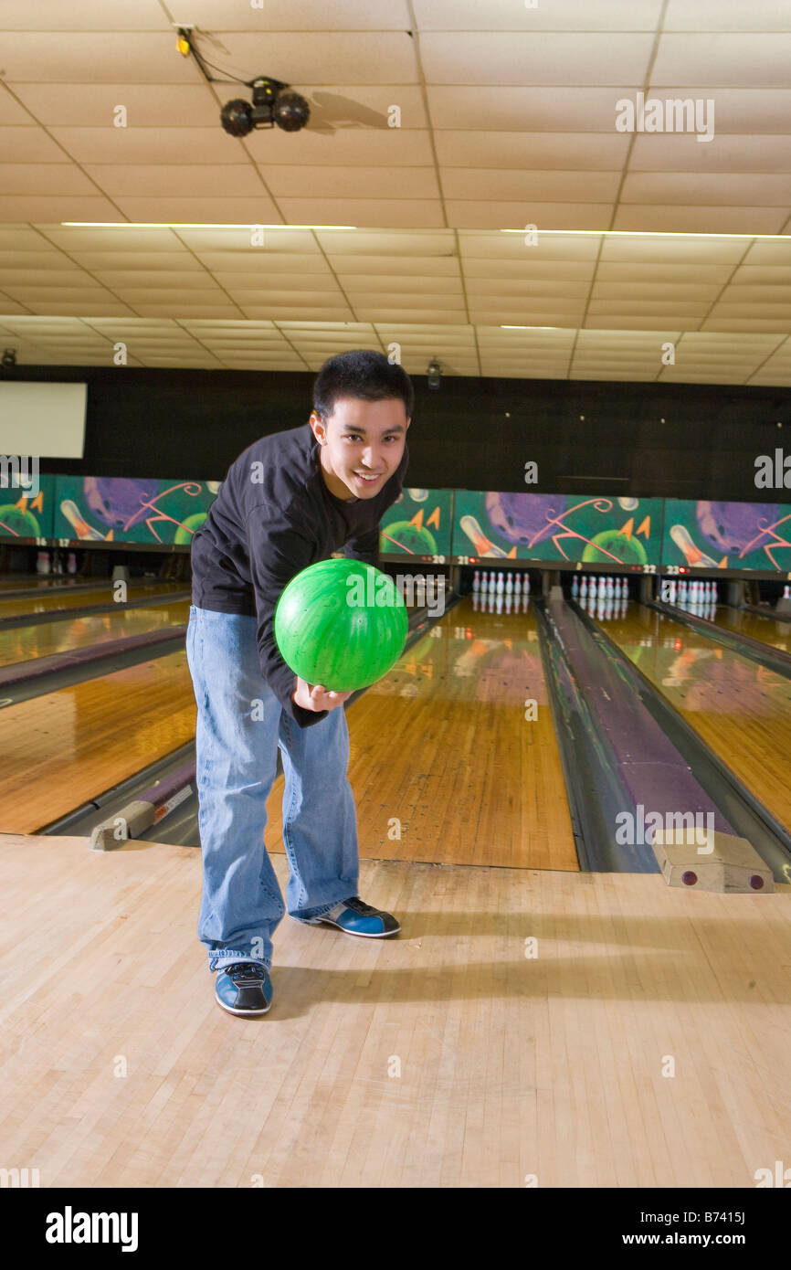 1 boy bowling hi-res stock photography and images - Alamy