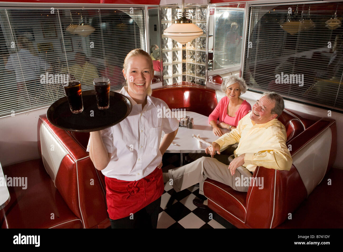 American diner waitress retro hi-res stock photography and images - Alamy