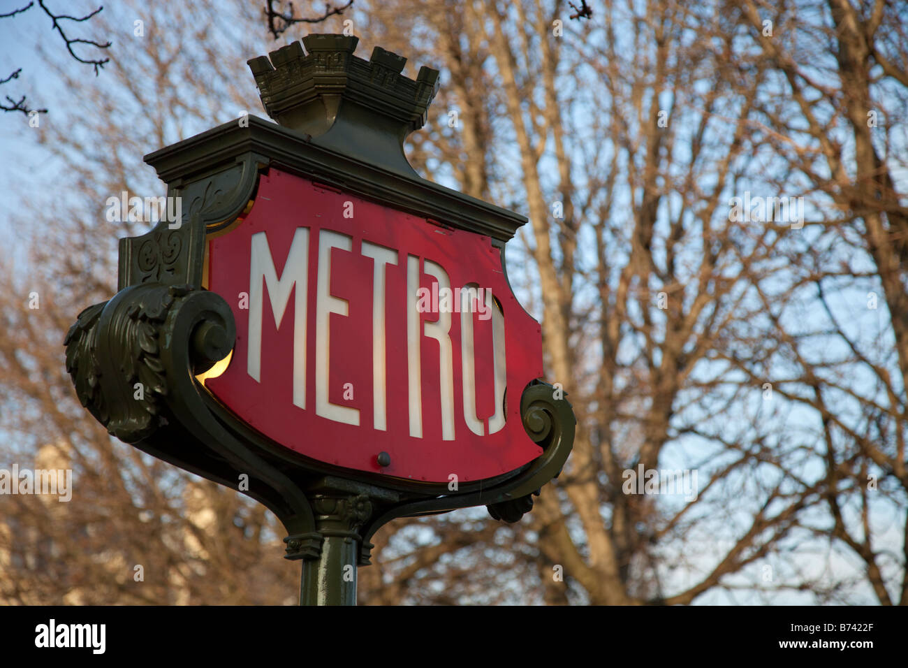 Paris Metro street sign Champs Elysee Stock Photo - Alamy