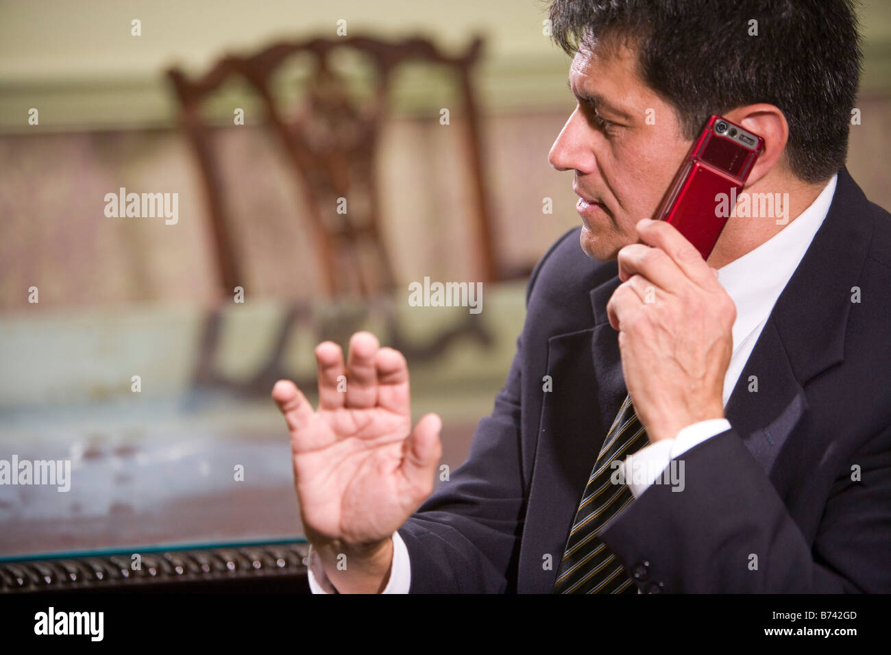 Phone middle aged hi-res stock photography and images - Alamy