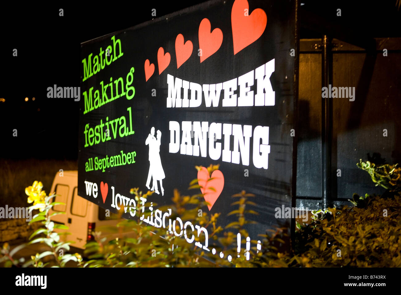 Lisdoonvarna Matchmaking Festival. The sign welcoming visitors in the ...