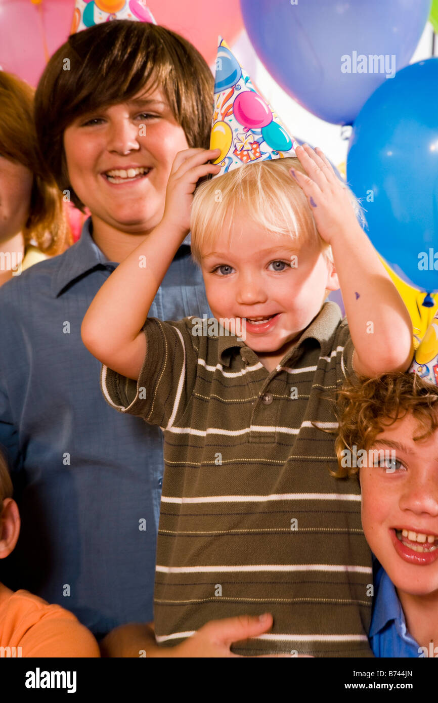 Children having fun at a birthday party Stock Photo - Alamy