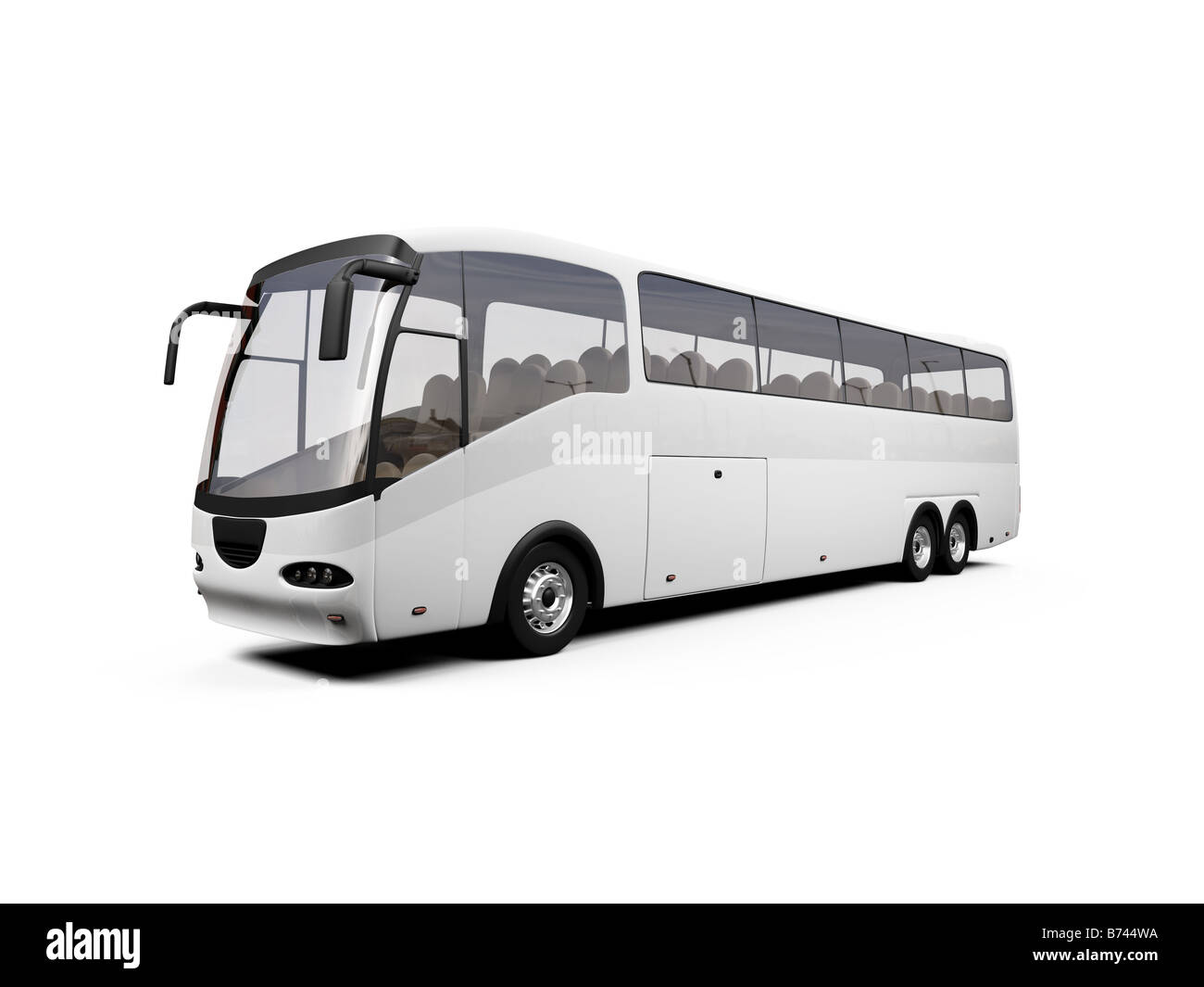 isolated bus on white background Stock Photo - Alamy