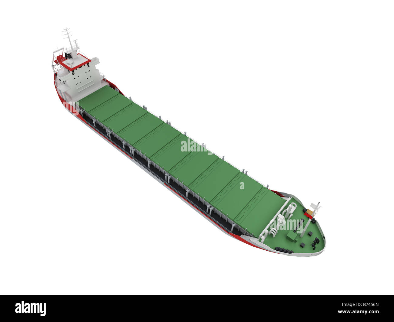 isolated cargo ship over white Stock Photo - Alamy