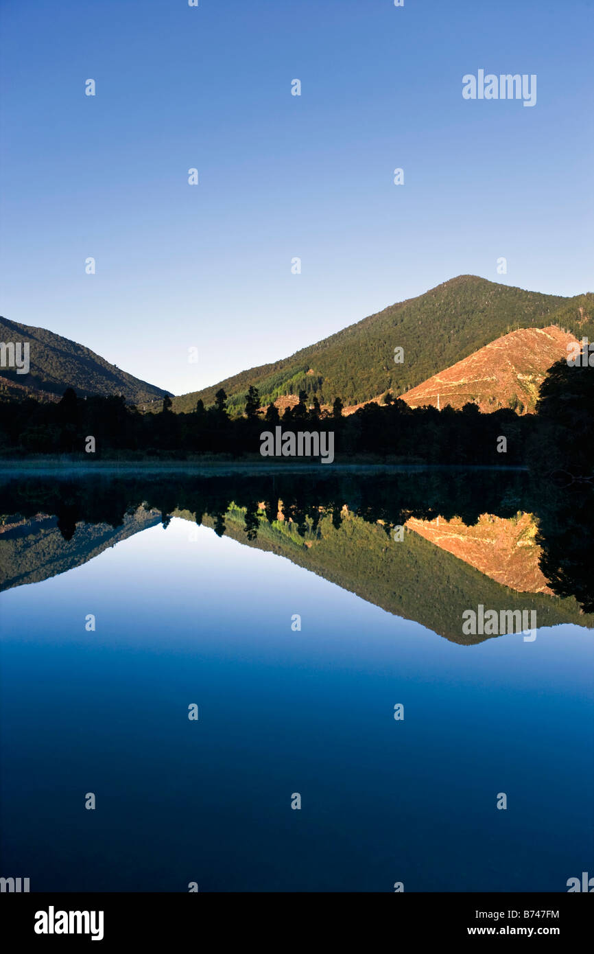 New Zealand, South Island, Saint Arnaud, Nelson lakes National Park ...