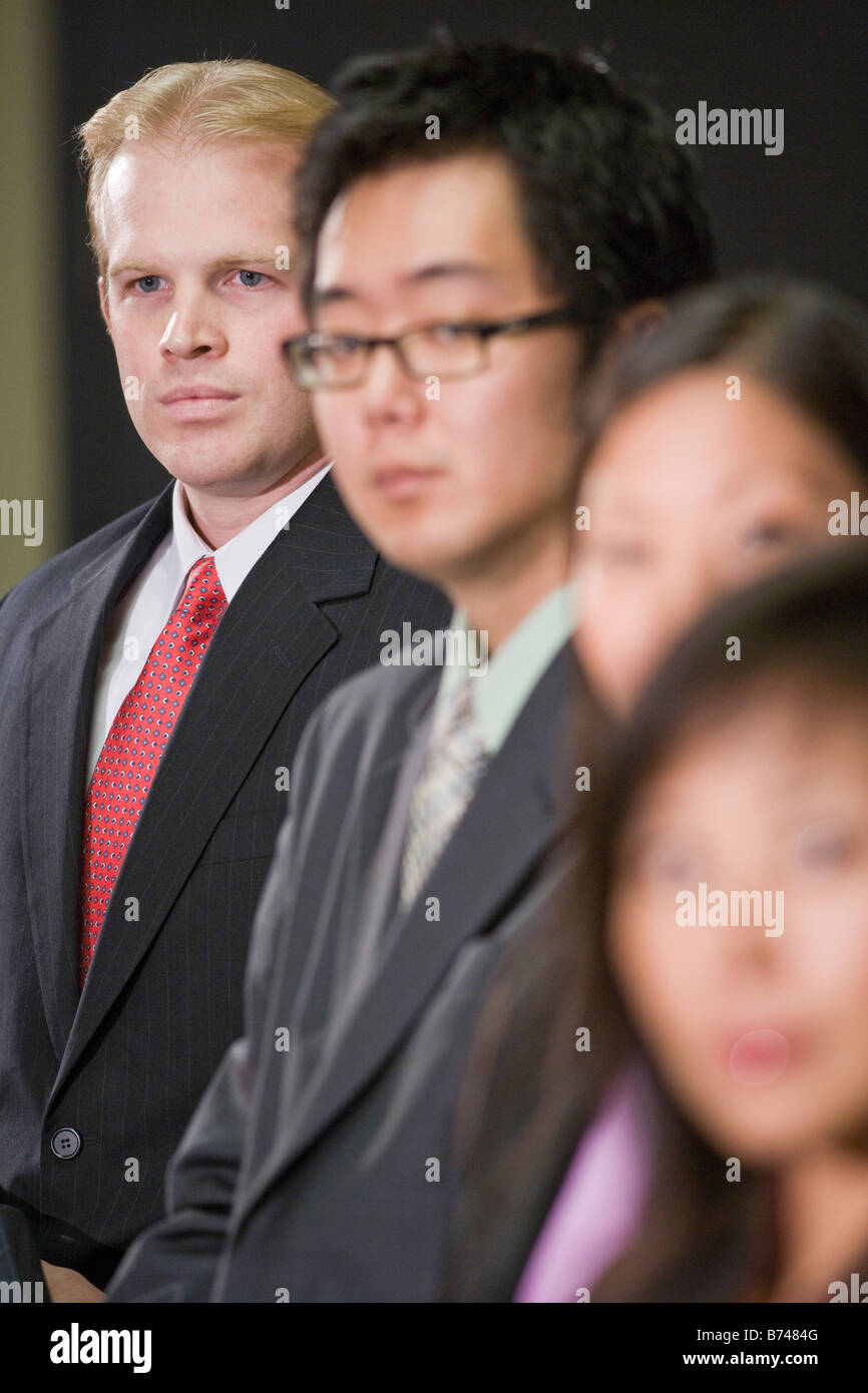 Row caucasian men women hi-res stock photography and images - Alamy