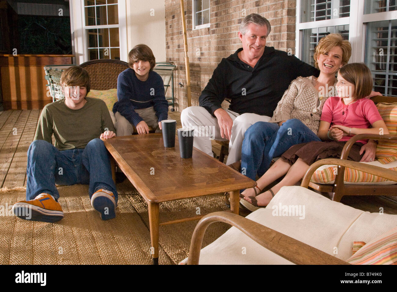 Hanging Out On Porch House Stock Photos & Hanging Out On Porch House ...